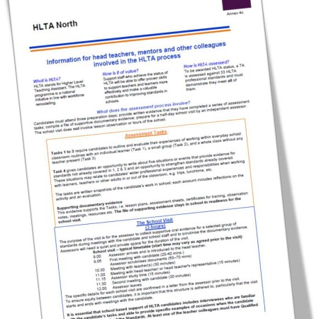 HLTA Resources - HLTA Handbook - HLTA North Standards